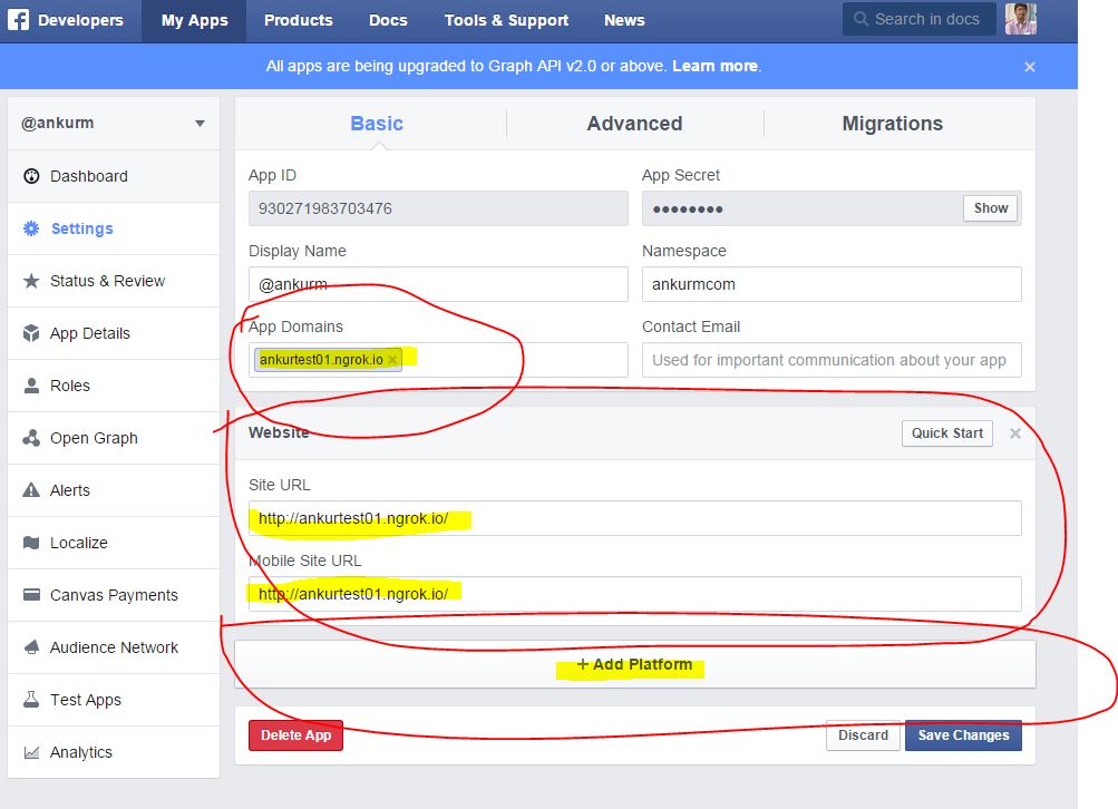 Using Localhost For Facebook App Development Ankurm